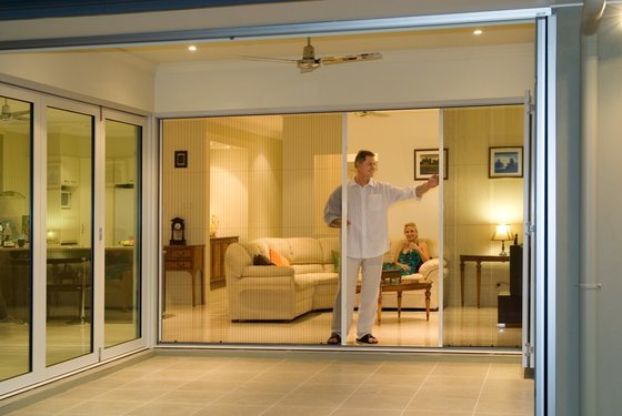Large size No mosquito DIY Retractable mosquito plisse fly screen door