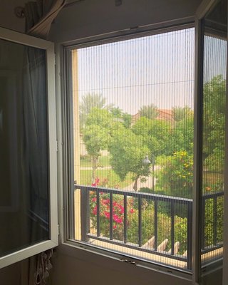 Anti mosquito bug off pleated insect fly screen window & door