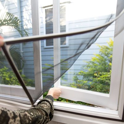 Anti mosquito zika protection - DIY Magnetic strips window screen
