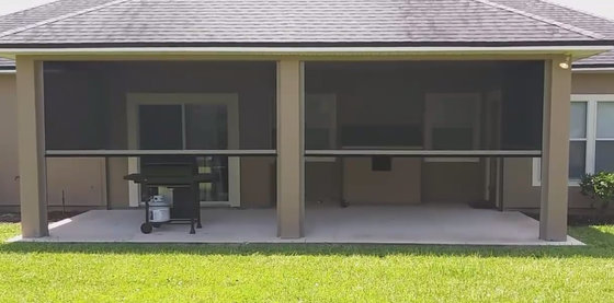 Customized super large size electric bug out flyscreen door for balcony