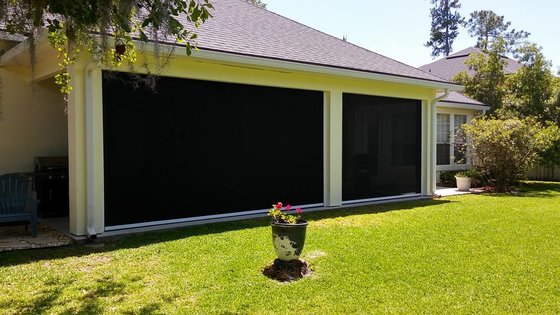 Automated electric  retractable style fly screen door with pet mesh