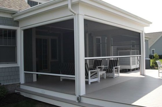 Fashionable decorative motorized fly resistance retractable window screen