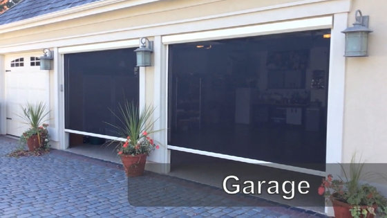 Anti-uv elasticity automatic motorized large window mesh for Garage