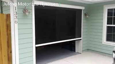 Anti-uv elasticity automatic motorized large window mesh for Garage
