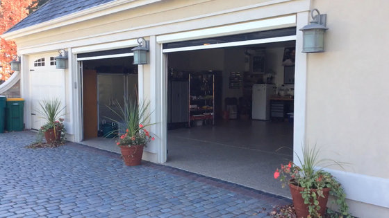 Retrofit remote control anti - mosquito Motorized Garage Screen