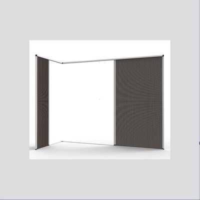 New design open left & right polyester pleated net flyscreen door