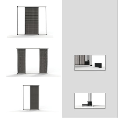 New design open left & right polyester pleated net flyscreen door