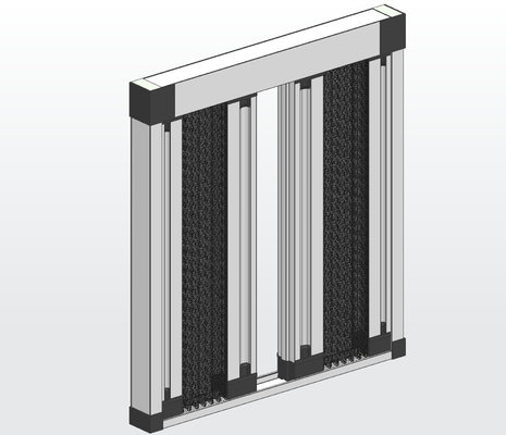 Aluminum alloy frame Bug proof pleated polyester mosquito mesh flyscreen door