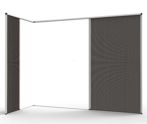 Detachable fly screen door with Polyester pleated insect screen mesh