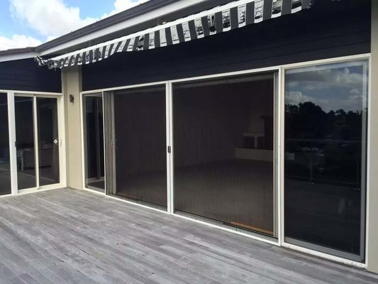 Aluminum alloy frame with polyester pleated mesh folding fly screen door