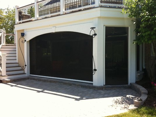 Pvc coated Polyester Netting Motorized Insect Flyscreen Door & Window