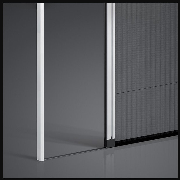 Hot sale user - friendly Trackless insect screen door with pleated flyscreen mesh