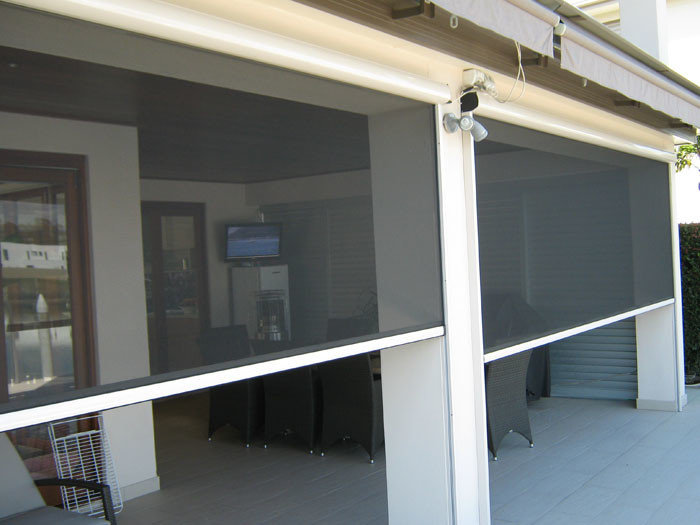 Decorative outside usage Motorized automatic roller screen for porch
