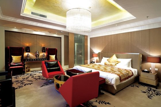 Luxury Kingsize Hotel Bedroom Furniture Presidential Suite Silver Oil Decorate