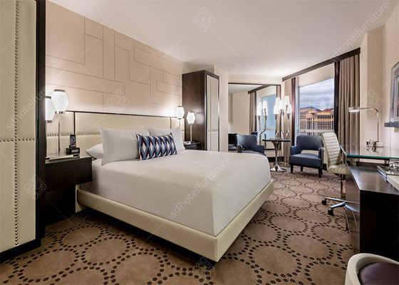 Hotel Luxury Furniture Classical Style , Genuine PU Leather Modern Hotel Furniture