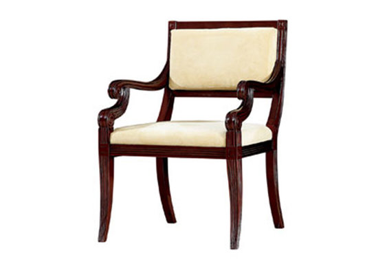 White Fabric Dining  Hotel Room Chairs Chair Wooden Curved High Standard Durable