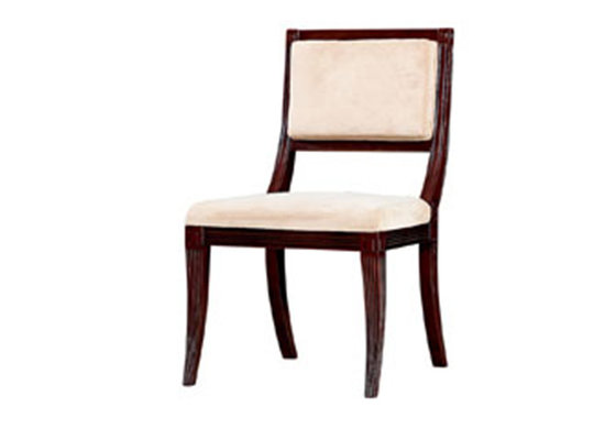 White Fabric Dining  Hotel Room Chairs Chair Wooden Curved High Standard Durable