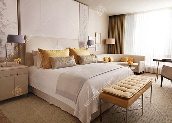 European Style 5 Star Hotel Bedroom Furniture Sets Eco -  Friendly Customized