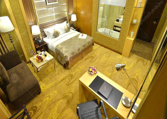 Luxury Apartment Hotel Surplus Furniture , Customized Full Size Bedroom Sets