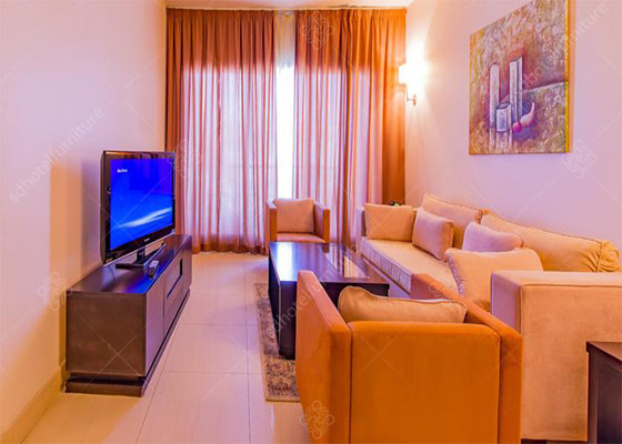 Hotel /  Home Full Apartment Furniture Sets With Comfortable Contemporary King Bed