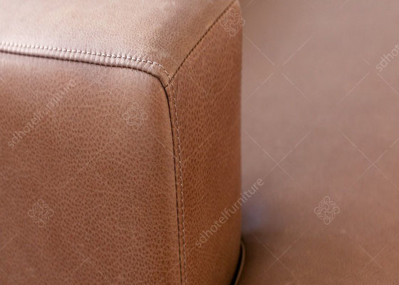 High Density Resilient Foam Loveseat Sleeper Sofa , Hospitality Small Leather Sofa Set