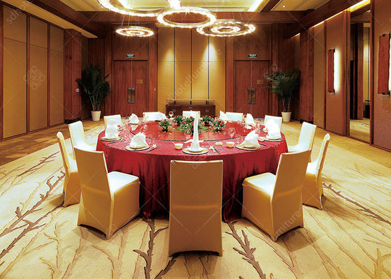 Comfortable Roun Drestaurant Dining Tables , Hotel Commercial Restaurant Seating