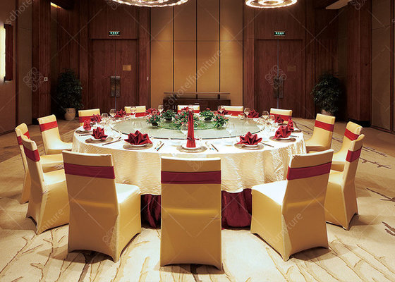 Comfortable Roun Drestaurant Dining Tables , Hotel Commercial Restaurant Seating