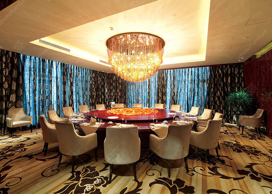 Comfortable Roun Drestaurant Dining Tables , Hotel Commercial Restaurant Seating