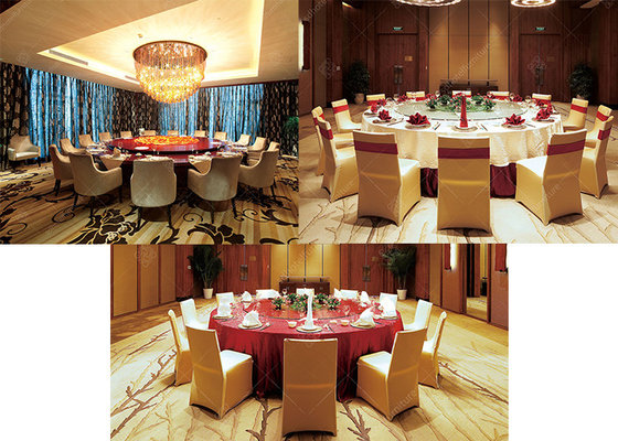 Comfortable Roun Drestaurant Dining Tables , Hotel Commercial Restaurant Seating