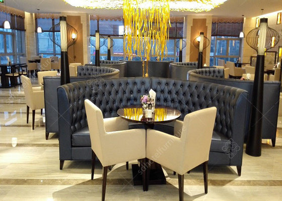 Genuine Leather Commercial Restaurant Furniture Large Size Environment - Friendly