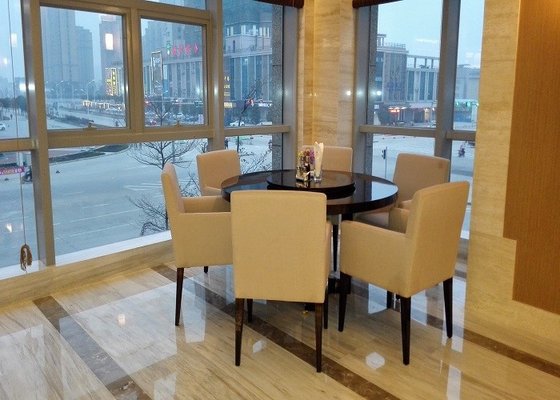 Genuine Leather Commercial Restaurant Furniture Large Size Environment - Friendly
