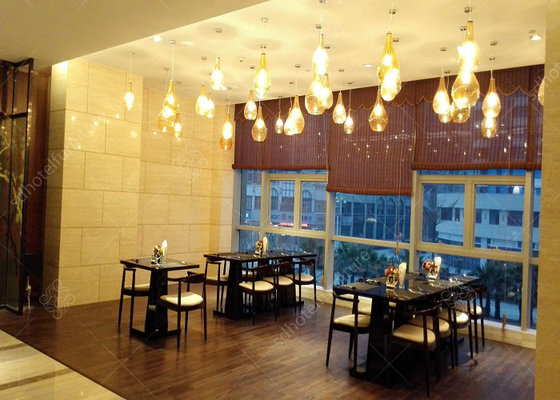 4 Star 5 Star Wooden Modern Restaurant Tables , Antique Style Commercial Cafe Furniture