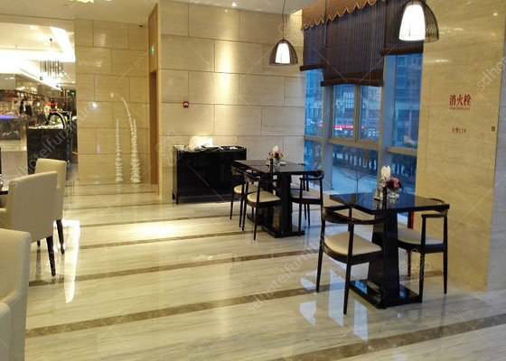 4 Star 5 Star Wooden Modern Restaurant Tables , Antique Style Commercial Cafe Furniture