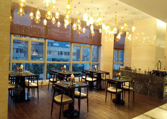 4 Star 5 Star Wooden Modern Restaurant Tables , Antique Style Commercial Cafe Furniture