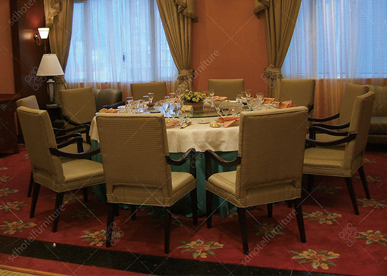 Highly Endurable Commercial Restaurant Furniture High Density Sponge Traditional Style