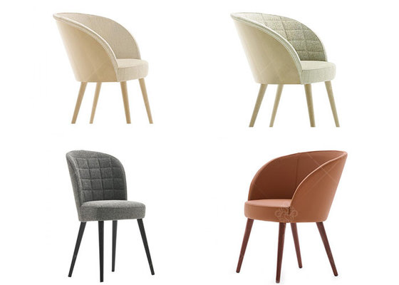 Restaurant Modern Dining Chairs , Comfortable Leather Waiting Room Seating
