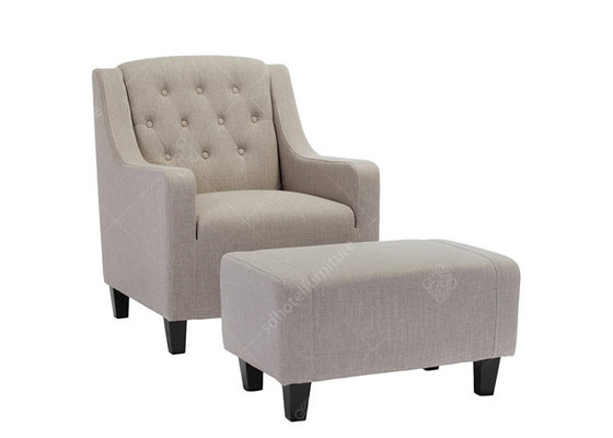 Upholstered Modern Bedroom Chaise Lounge Chairs , Commercial Bedroom Reading Chair