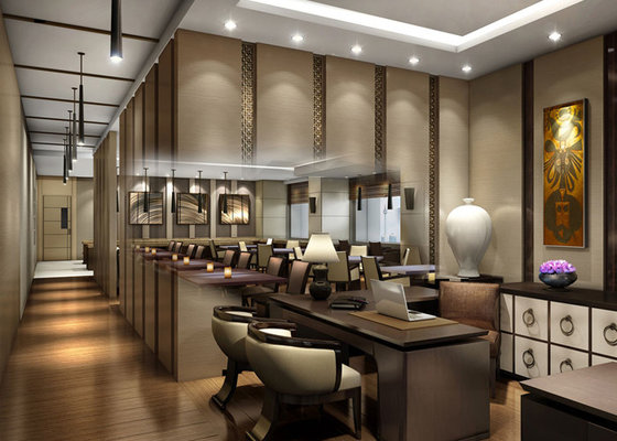 Luxury Wooden Modern Cafe Furniture , Comfortable Contemporary Restaurant Seating