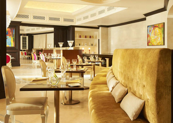 Luxury Wooden Modern Cafe Furniture , Comfortable Contemporary Restaurant Seating