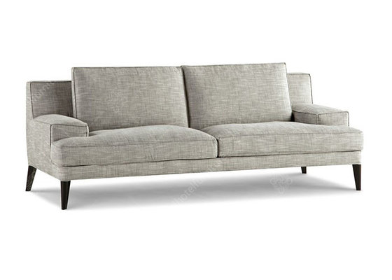Wooden Fabricliving Room Sectionals , Reception Area Small Scale Grey Sectional Couch