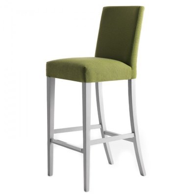 Hotel Fabric Commercial Bar Furniture Breakfast Bar Chairs Solid Wood Frame