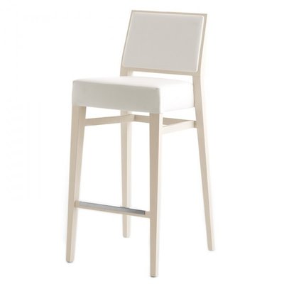 Hotel Fabric Commercial Bar Furniture Breakfast Bar Chairs Solid Wood Frame