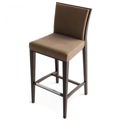 Hotel Fabric Commercial Bar Furniture Breakfast Bar Chairs Solid Wood Frame