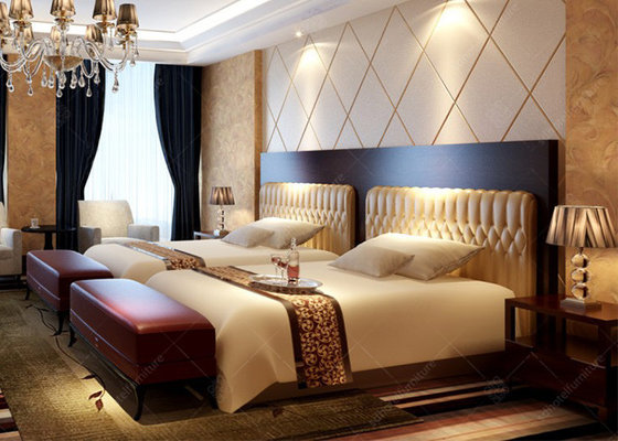 High Standard Luxury Hotel Bedroom Furniture Environment - Friendly Customized