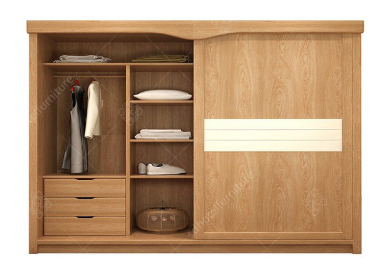 Eco - Friendly Four Door Stand Alone Wardrobe , Modern Space Saver Wardrobe