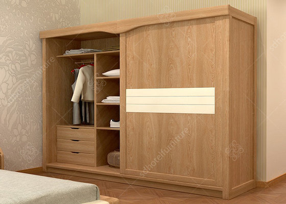 Eco - Friendly Four Door Stand Alone Wardrobe , Modern Space Saver Wardrobe