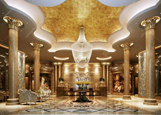 Commercial Luxury Style Hotel Lobby Furniture With Coffee Table And Sofa Sets