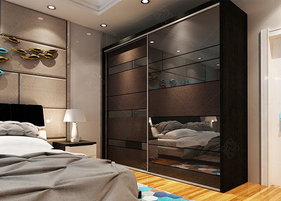 Luxury 4 Star 5 Star Black Armoire Wardrobe Closet , High Standard Coat Closet Armoire
