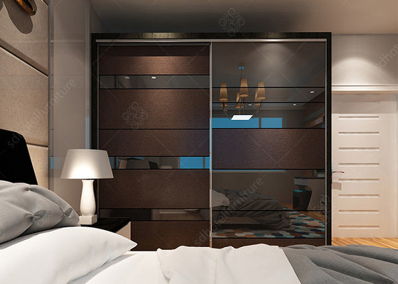 Luxury 4 Star 5 Star Black Armoire Wardrobe Closet , High Standard Coat Closet Armoire