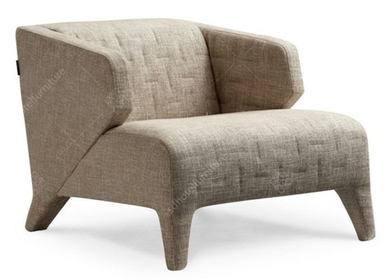 Wooden Fabric Hotel Room Chairs Leisure Armchair Comfortable Eco -  Friendly